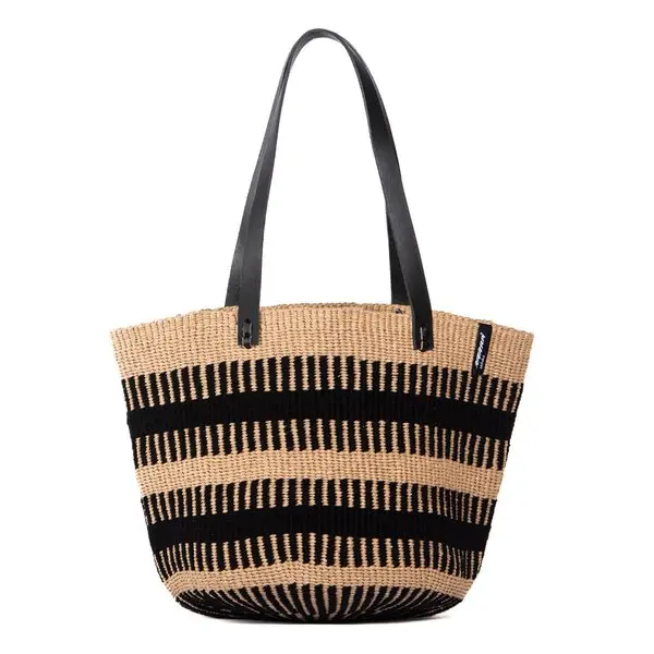 MIFUKO Pamba Shopper Basket - Black/brown