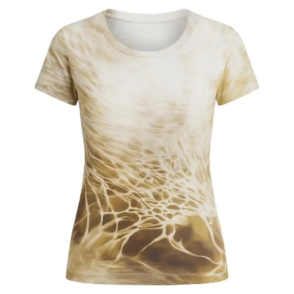 CONQUISTA Short Sleeve Animal Print Top