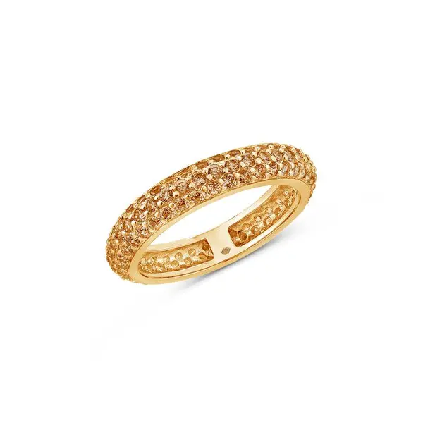 SALLY SKOUFIS Allure Petite Ring With Simulated Diamonds - Gold