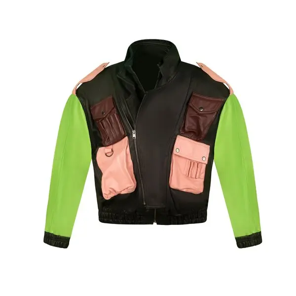 ZASTASTUDIO Upcycled Leather Bomber Jacket