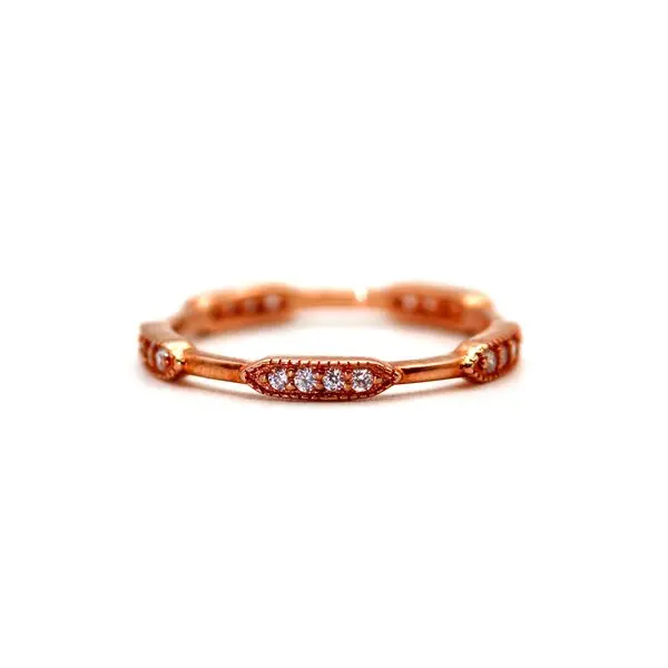 VICSTONENYC FINE JEWELRY Diamond Eternity Bar Band - Rose Gold