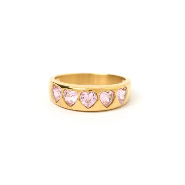 ARMS OF EVE J'adore Gold Ring - Gold/pink