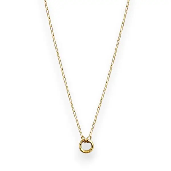 ALEXIE OF ATHENS Dainty Paperclip Charm Chain - Gold