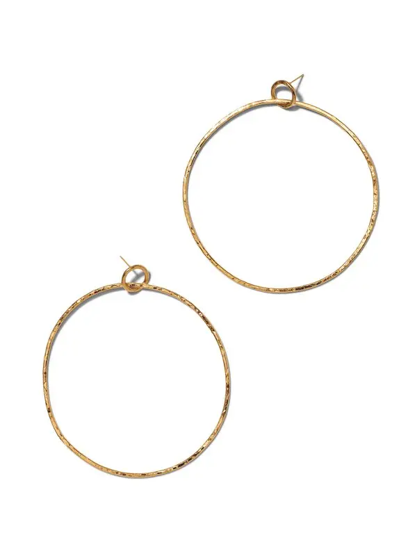 JAREDJAMIN Ellen Textured Hoop Earrings - Gold