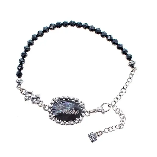 GEM KINGDOM Ex Voto Spinel Bracelet - Silver/black