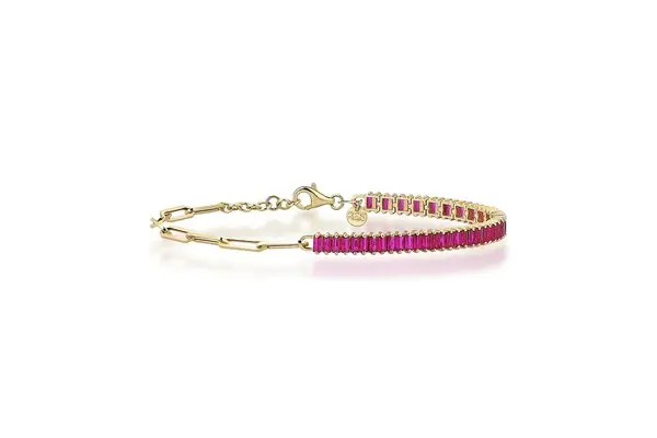 REIS JEWELLERY 14k Rose Blended Ruby Bracelet - Gold
