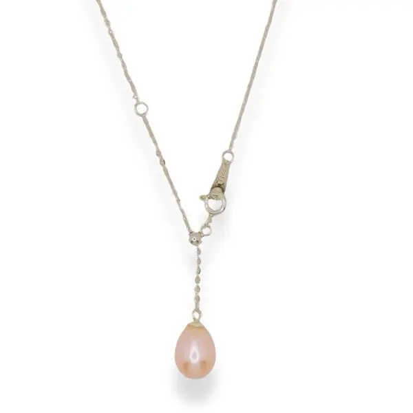 NINEMOO Pink Pearl Sterling Necklace - Silver