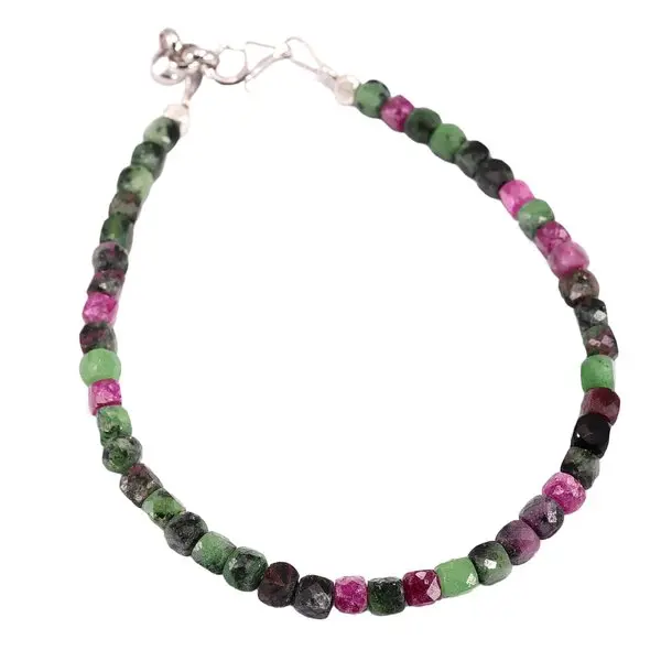 MINERALGEMS ✩ STUDIO Rubizoisite Bracelet - Red/black/green