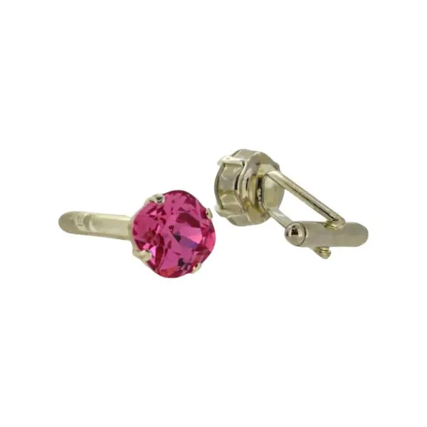 VICKISARGE The Stud Cufflink In Platinum - Pink