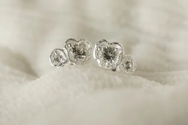 CLAIRE HILL DESIGNS Climber Stud Earrings - Silver