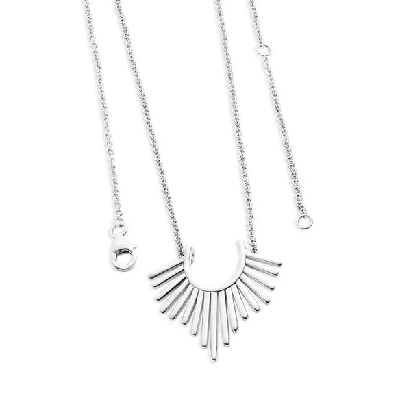 LUCY QUARTERMAINE Solid Sterling Egyptian Temple Pendant - Silver