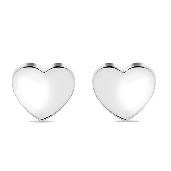 MARCIA MORAN Darcy Heart Stud Earrings - Silver