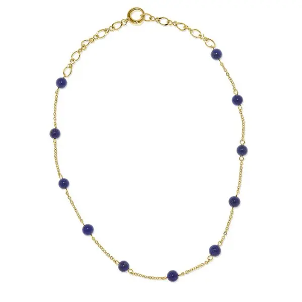 Grossé Gold Plated Necklace With Lapis Lazuli Gemstones - Gold/blue