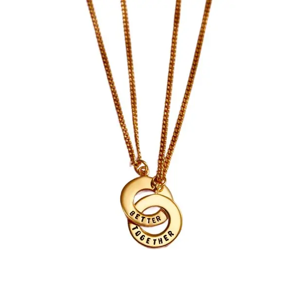 POSH TOTTY DESIGNS Better Together Connection Necklace Set - Gold