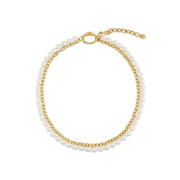 TAMI&TAMI Heradi Wave Pearl Necklace - Gold
