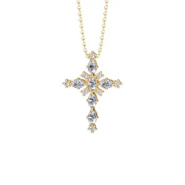 VANIMY Byzantine Cross Amulet Pendant Necklace