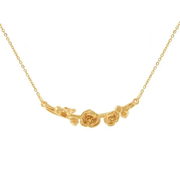 LEE RENEE Poppy Seedpod Necklace - Gold