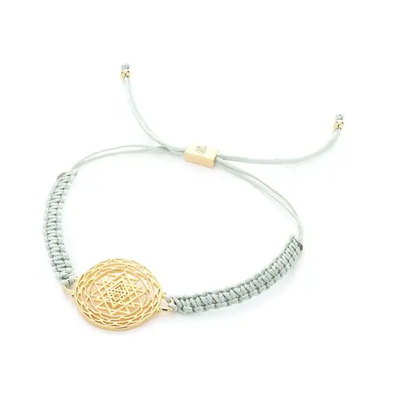 SEVEN SAINTS Sri Yantra Friendship Bracelet - Green/gold