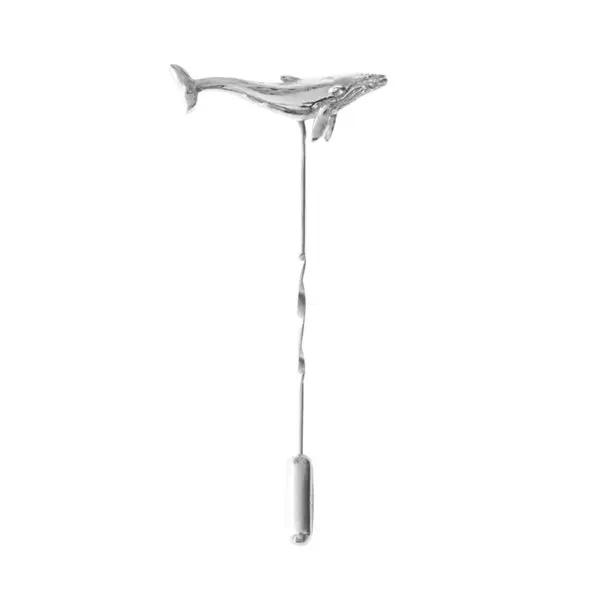 LEE RENEE Blue Whale Tie Pin – Twist Tie Pin - Silver