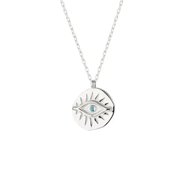 SPERO LONDON Sterling Evil Eye Necklace - Silver