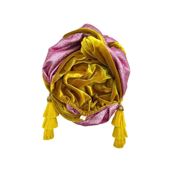 JULIA CLANCEY Golden Fizz Swinglette Turban - Pink