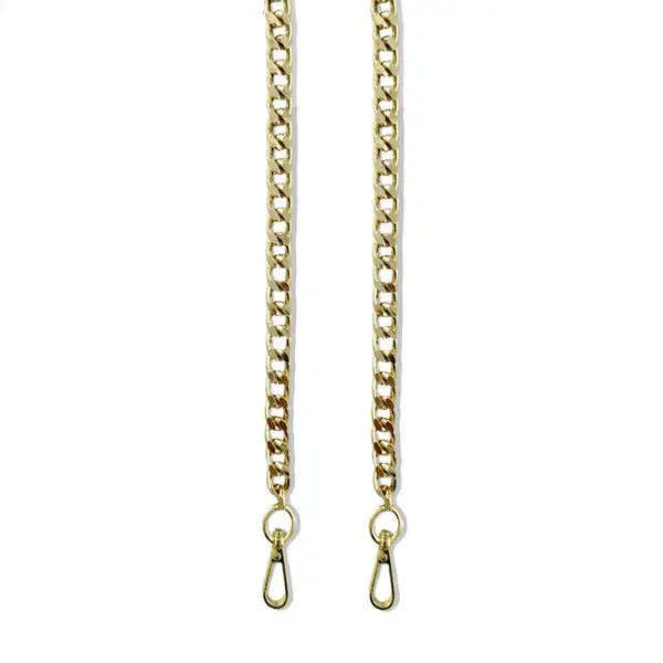 APATCHY LONDON Slim Flat Shoulder Chain Strap - Gold