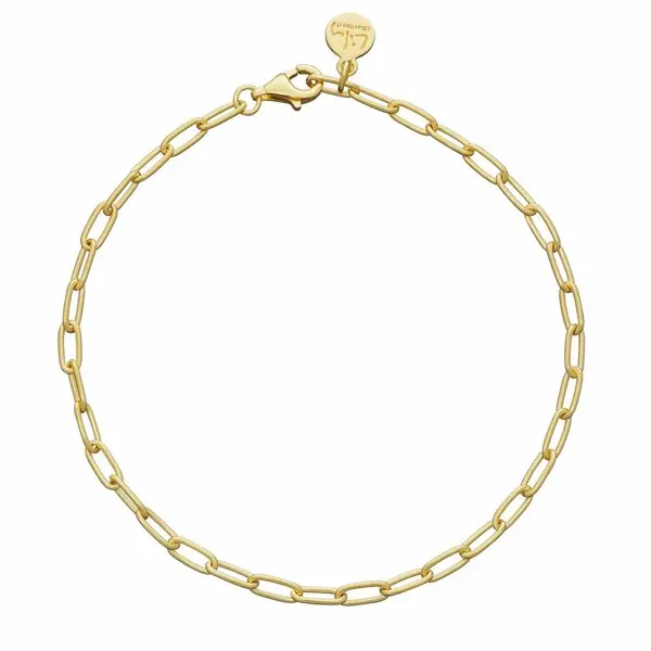 LILY CHARMED Plated Oval Link Charm Bracelet - Gold