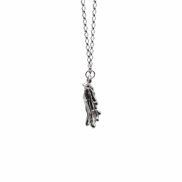 MOCA JEWELLERY Drop Pendant Necklace - Silver