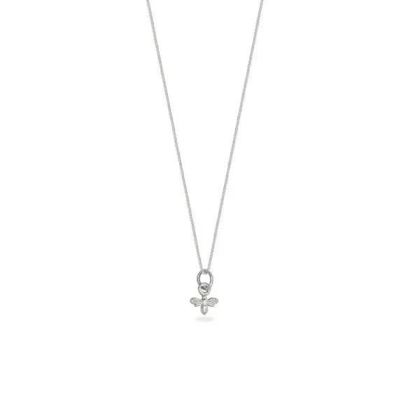 LIME TREE DESIGN Sterling Mini Bee Charm Necklace - Silver