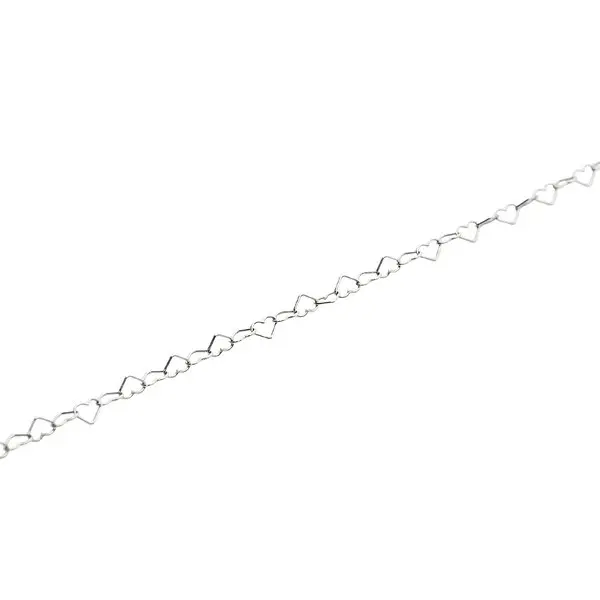 SPERO LONDON Love Heart Sterling Chain Bracelet - Silver