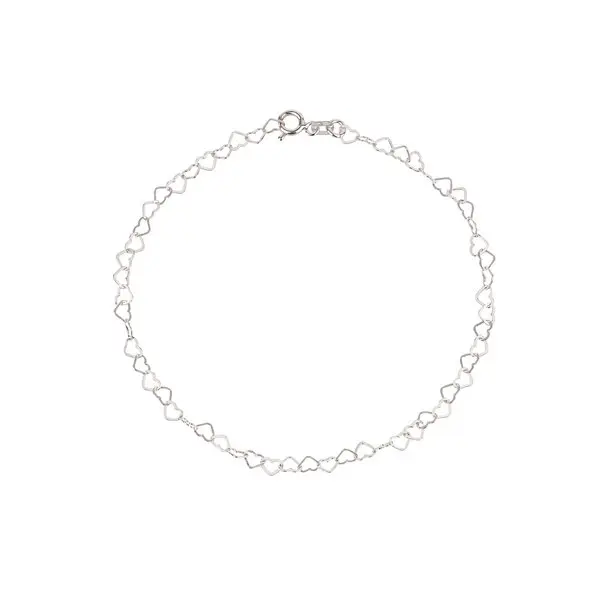SPERO LONDON Love Heart Sterling Chain Bracelet - Silver