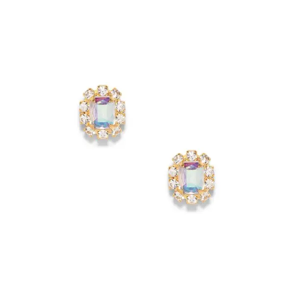 THE PINK REEF Crystal Stud Earrings - Pink