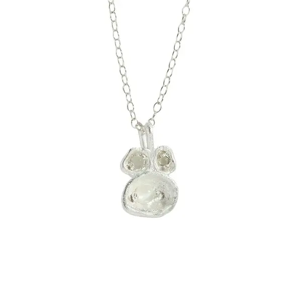 CLAIRE HILL DESIGNS Moonstone Lichen Pendant Necklace - Silver