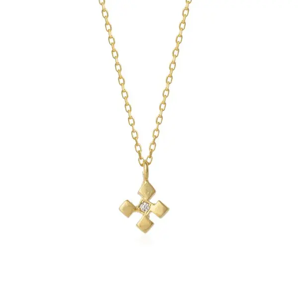 SPERO LONDON Four Cube Blocks Pendant Necklace - Gold