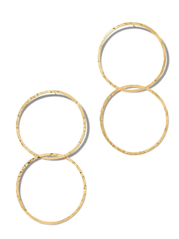 JAREDJAMIN Raquel Dangle Hoop Earrings - Gold