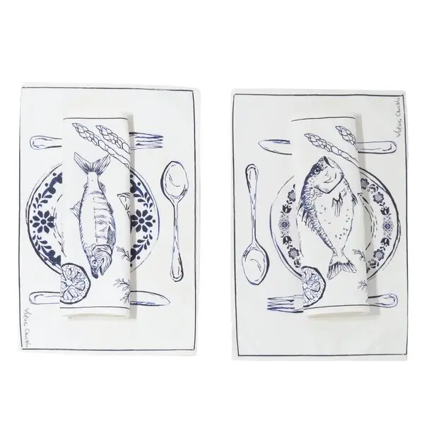 VIRTUE. Blue / White Straight From The Sea Table Set