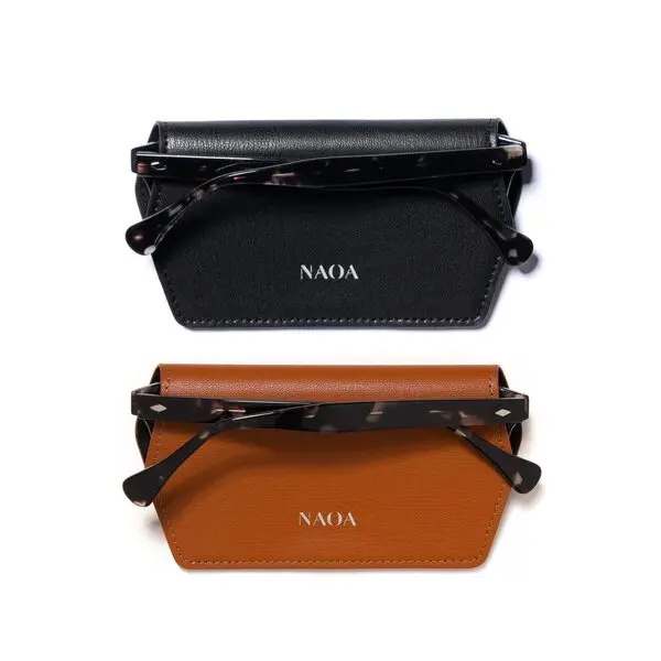 NAOA Two Pack Slim Glasses Case - Black/brown