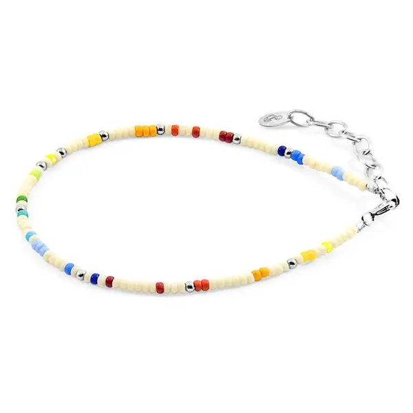 ANCHOR & CREW Ellie & Miyoko Glass Bracelet - Silver