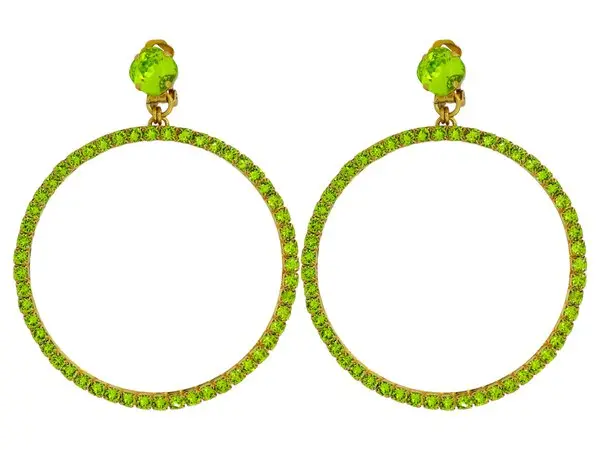 VICKISARGE Large Hoop Earrings - Green