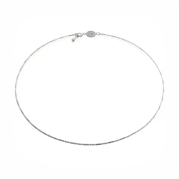LINDA FIORE Daisy Layering Chain Necklace - Silver