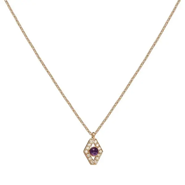Grossé Crystal And Amethyst Necklace - Gold