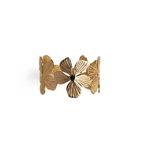 SUPERDIVAJEWELLERY Kemi Flower Cuff Bracelet - Gold