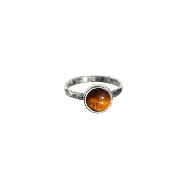 FV JEWELLERY La Stèle Tiger's Eye Circle Ring - Brown
