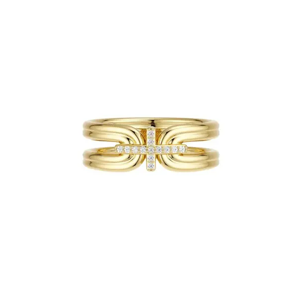 VANIMY Holy Door Cross Ring - Gold