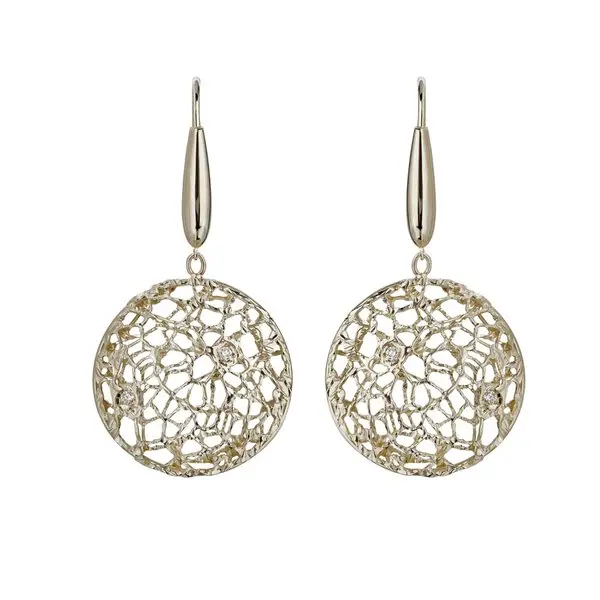 LISA EDELS Madeira Earrings In 14k Yellow With Natural Diamonds - Gold