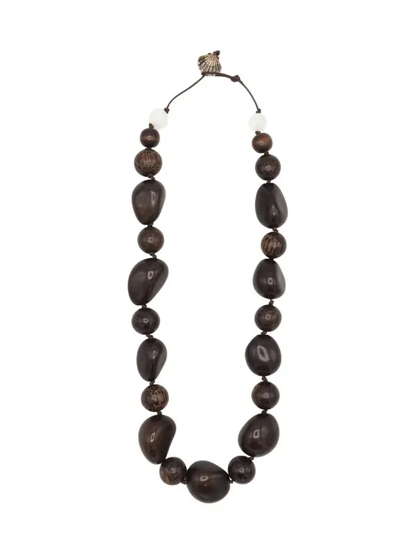 SITA NEVADO Glaneuse Knotted Necklace - Brown