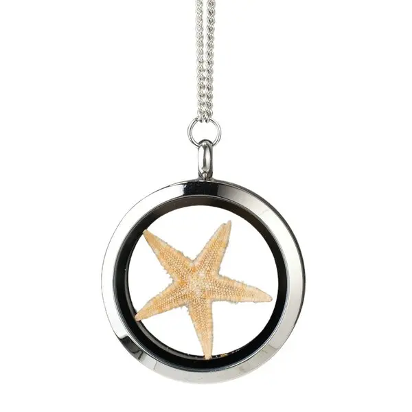 MY LITTLE NATURE Starfish Healing Necklace - Brown/silver