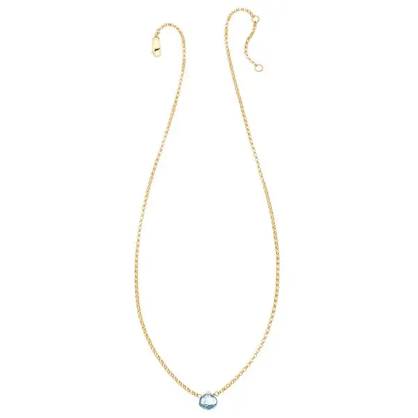 HEATHER HAWKINS Tiny Aquamarine Necklace - Blue
