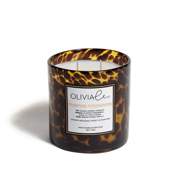 OLIVIA LE Pumpkin Persimmon Tortoise Candle - Brown