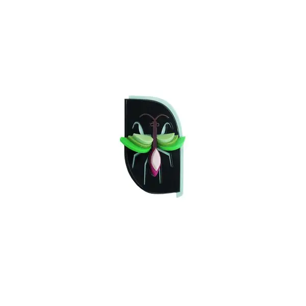 GISSA BICALHO Mantis Brooch - Black